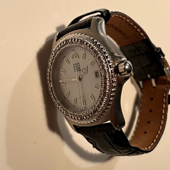 Movado | Accessories | Gorgeous Movado Esq Swiss Quartz Watch Mother Of ...